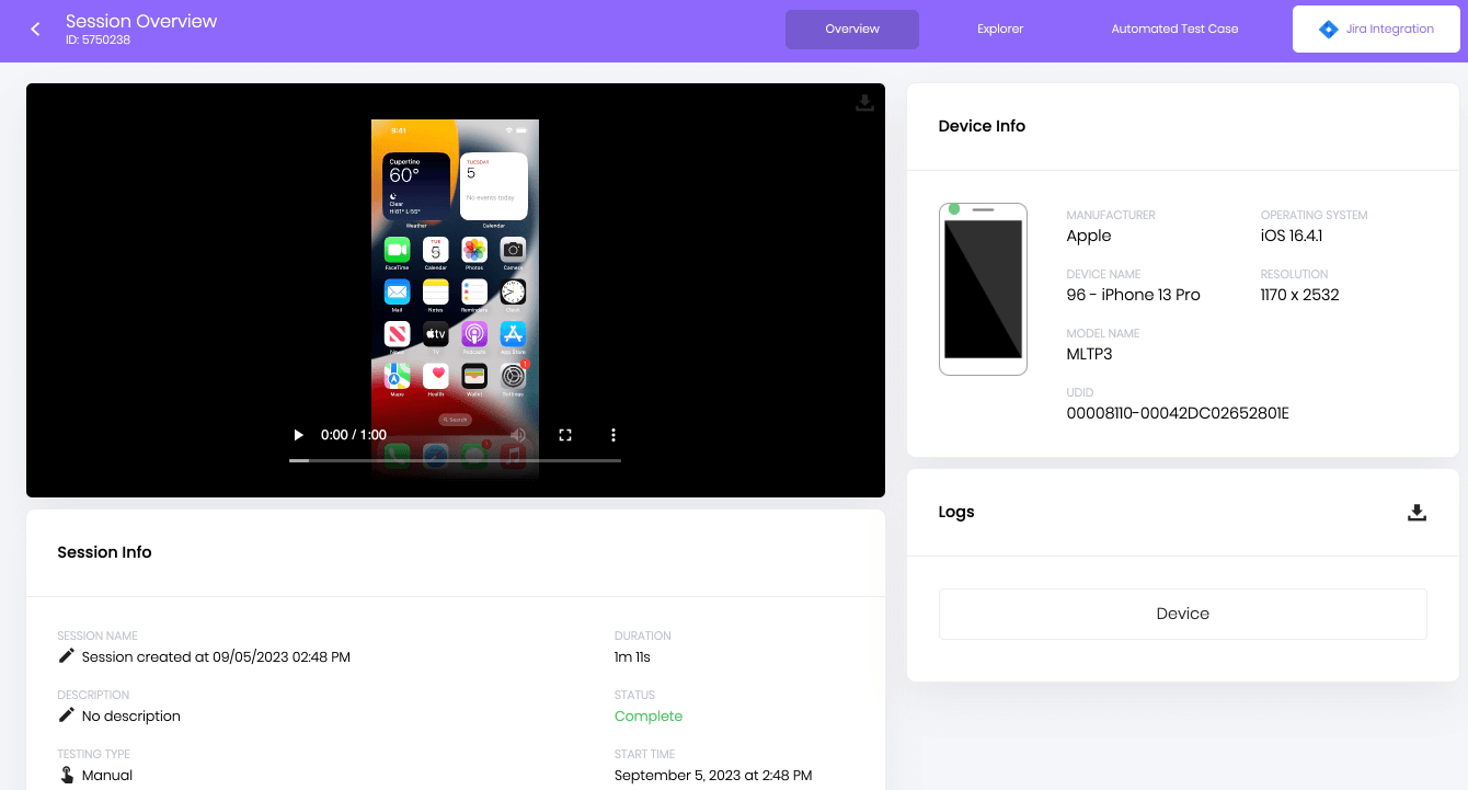 Manage sessions :: Kobiton Docs